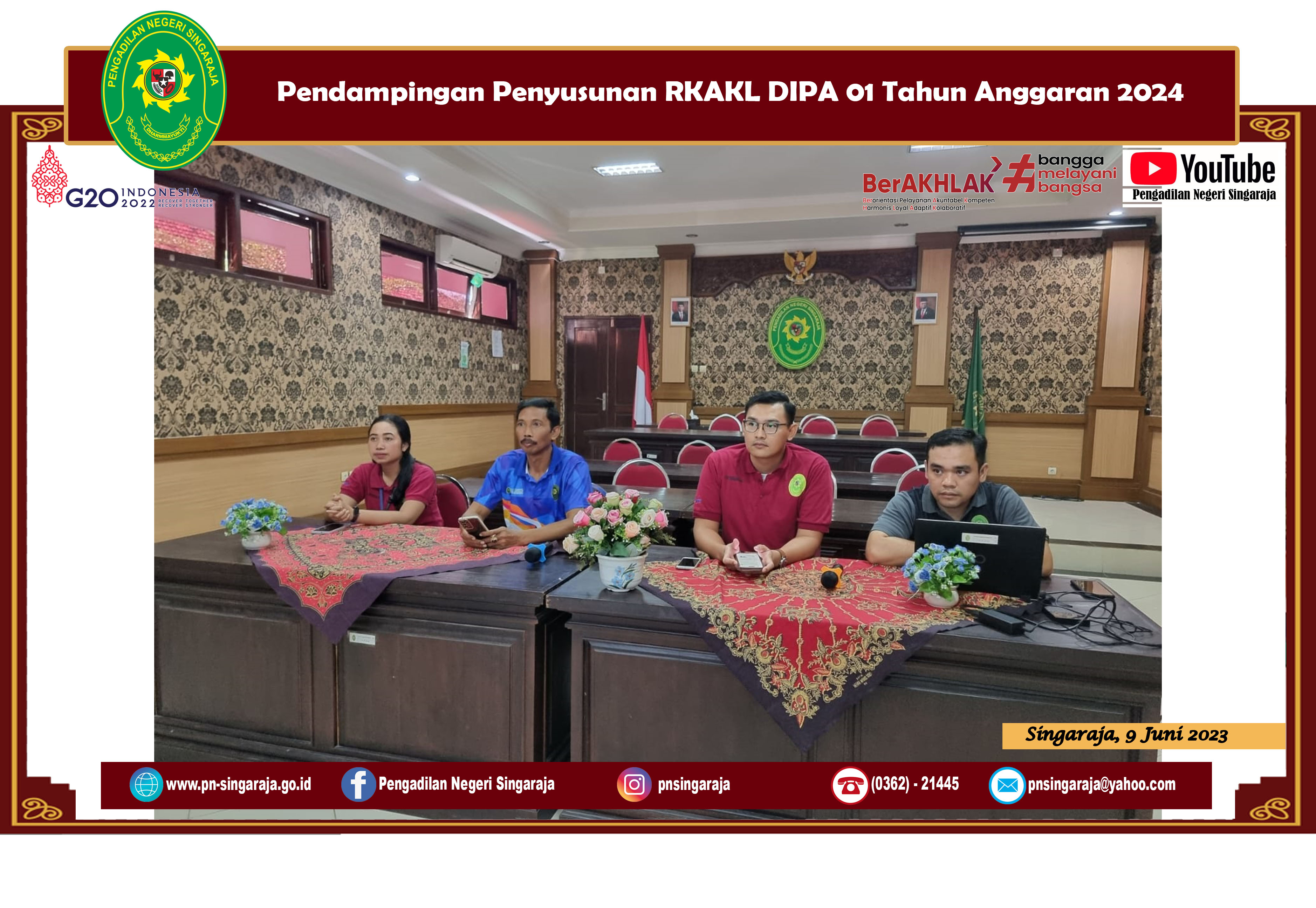 Pendampingan Penyusunan RKAKL DIPA 01 Tahun Anggaran 2024 - www.pn-singaraja.go.id