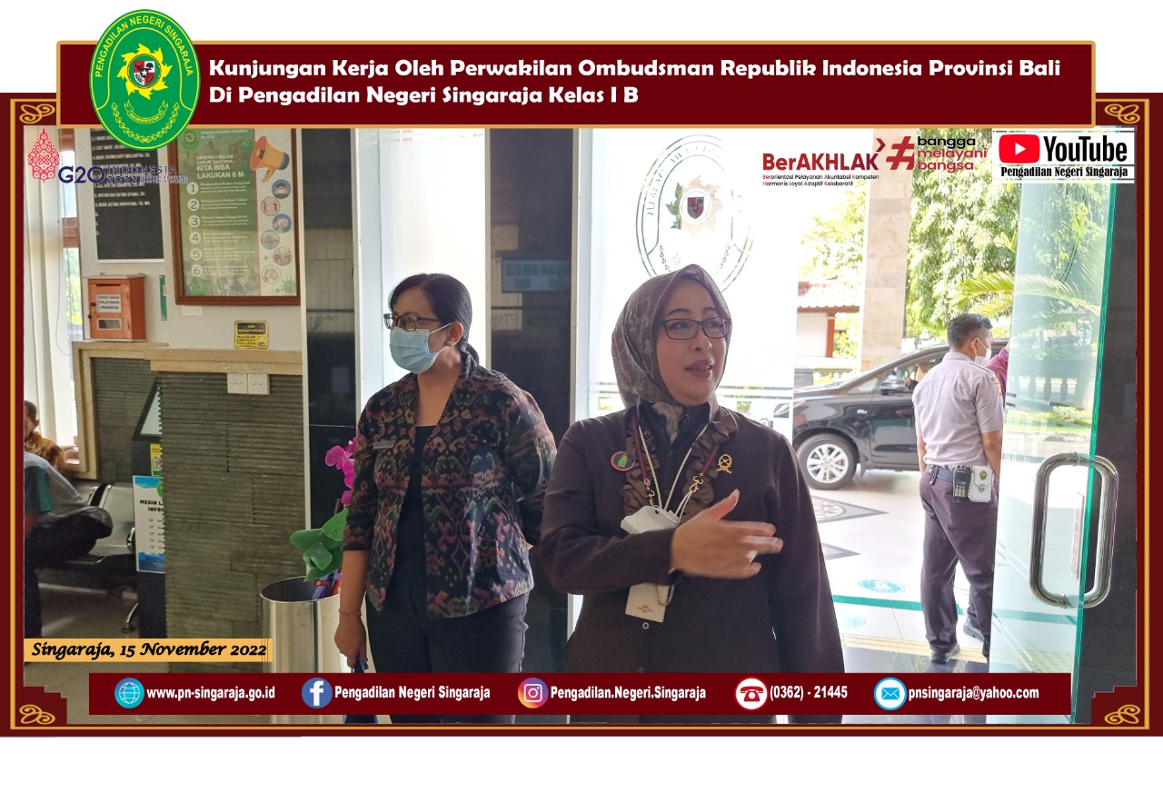 Kunjungan Kerja Oleh Perwakilan Ombudsman Republik Indonesia Provinsi Bali di Pengadilan Negeri ...